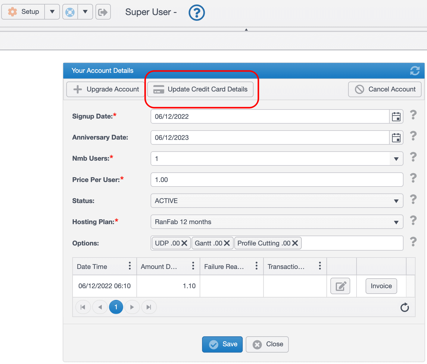 How do I change my default payment option? - LaserQuote